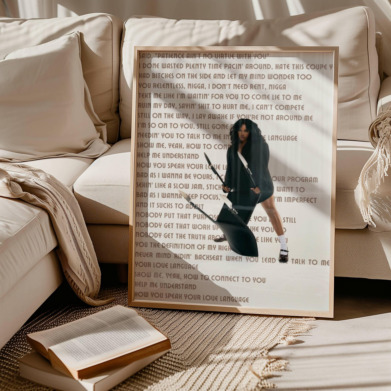 SZA SOS Album Poster| Modern Wall Art, Music Lover Decor, Aesthetic ...