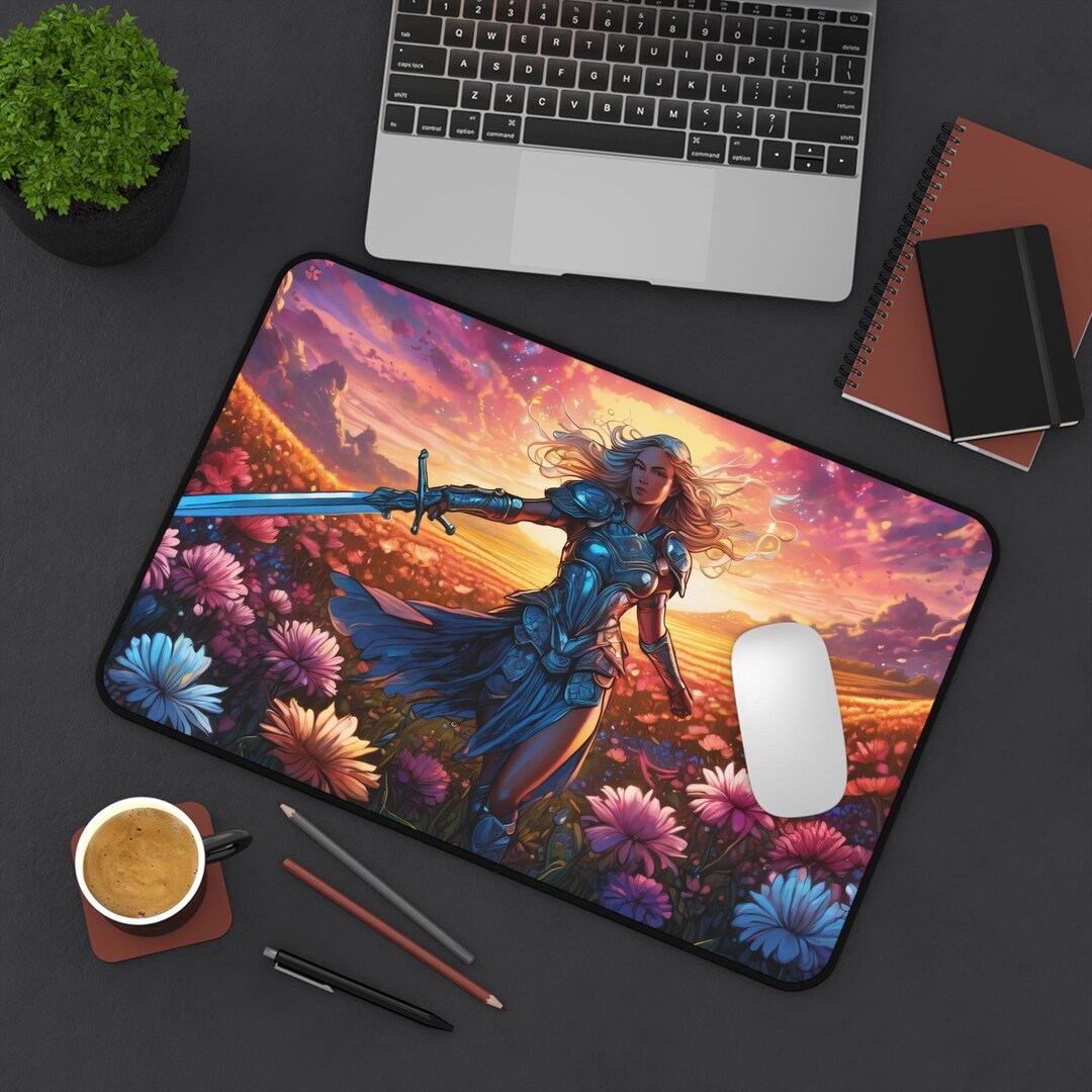 Desk Mat, Valkyrie, Gaming Mouse Pad, Office Accessories, Anime Desk ...
