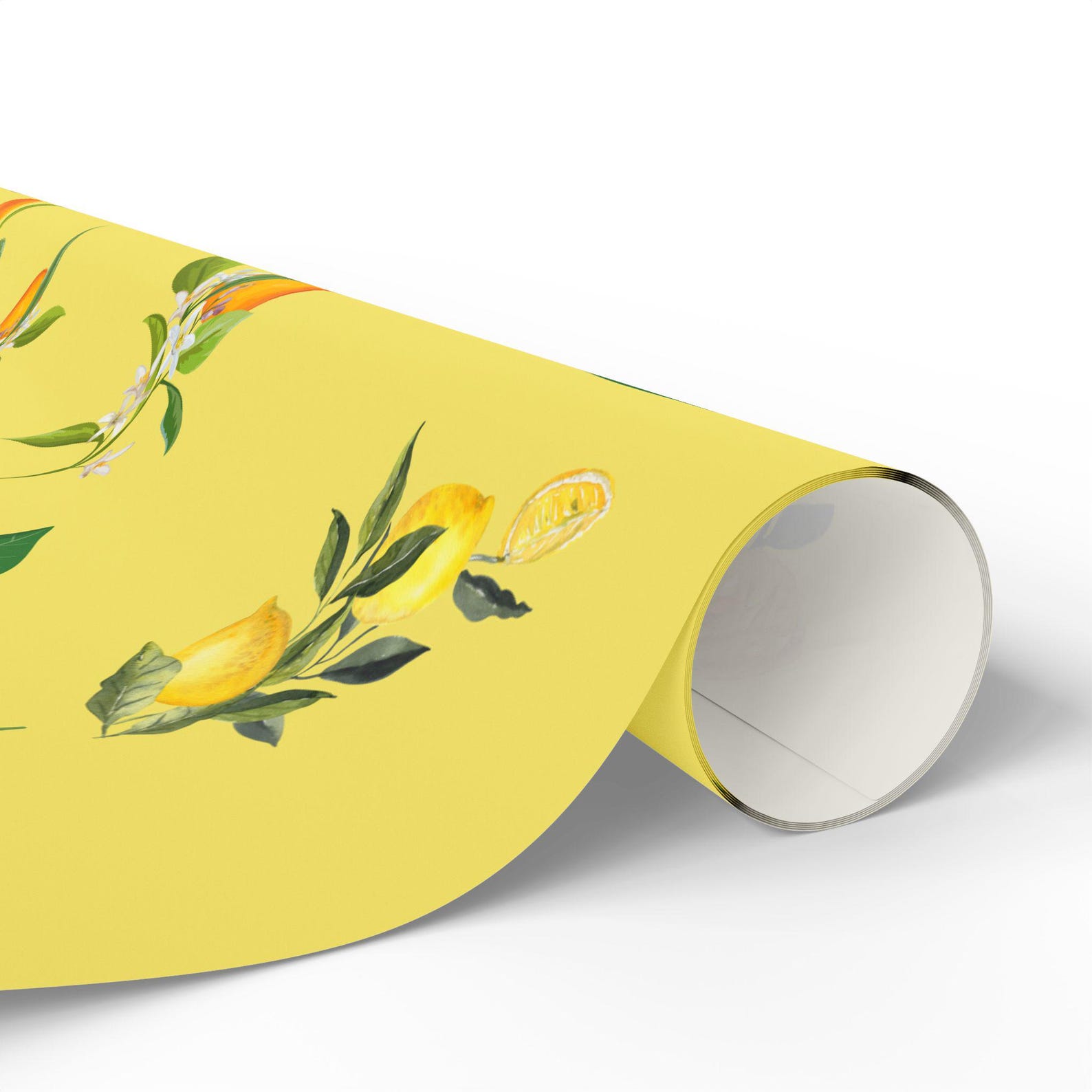 Wrapping Papers, Citrus Fruits and Leaves Design, Summer Gift Wrap ...