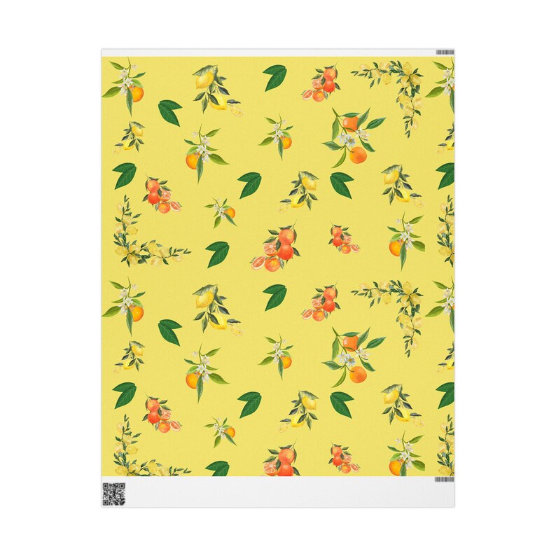 Wrapping Papers, Citrus Fruits and Leaves Design, Summer Gift Wrap ...