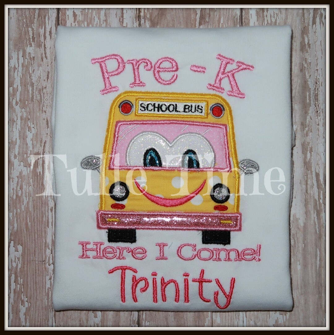 Back to School School Bus Pre-k Preschool Kindergarten 1st Grade ...