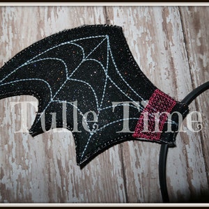 Vampire Inspired Headband Bat Wings Headband Embroidered Headband ...