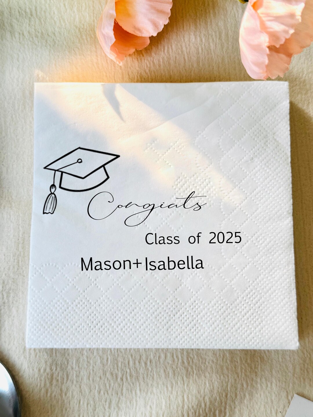 Custom Napkins, Graduation Napkins,class of 2025,graduation Party Decor ...