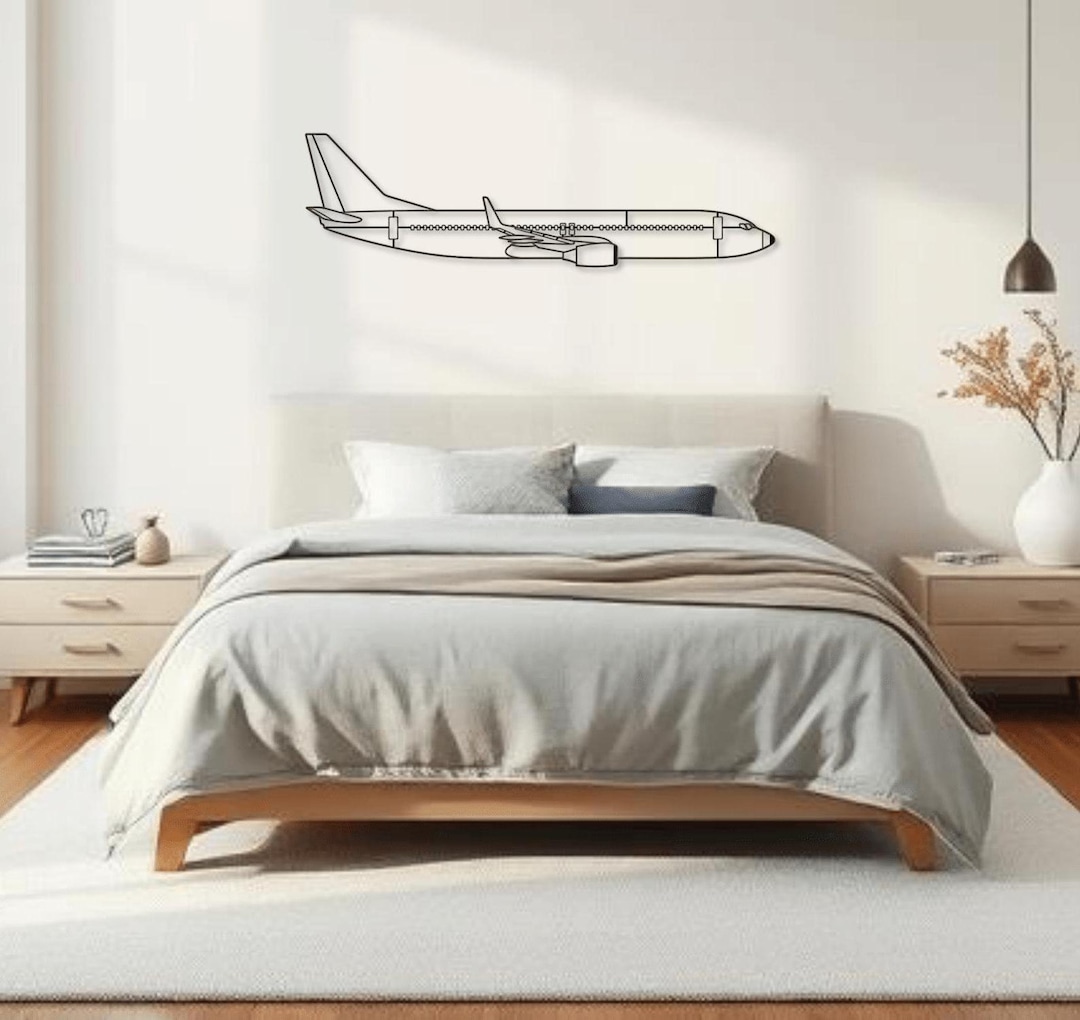 Boeing 737 Silhouette - Wall Art - Airplane Contour - 3D Printed ...