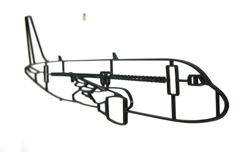 Airbus A320 Silhouette - Wall Art - Airplane Contour - Aircraft 3D ...