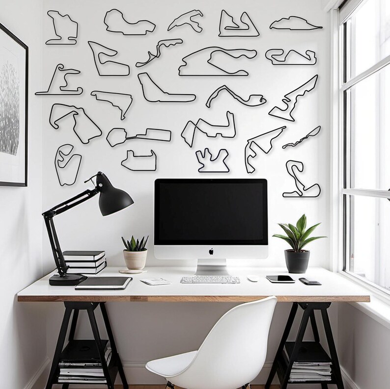 Formula 1 Track Outline - F1 Circuit Silhouette - Wall Art - Formula ...