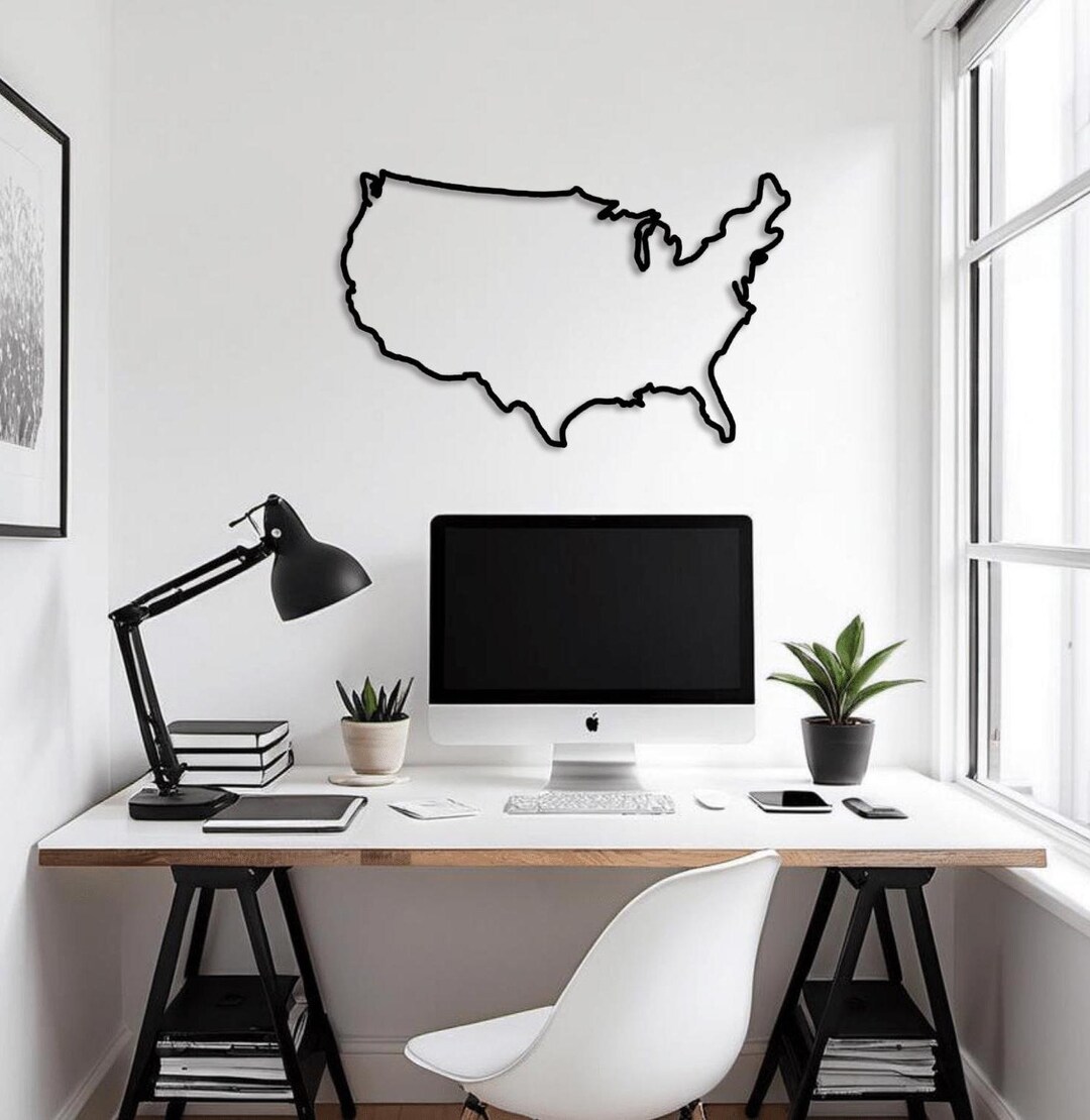 USA Outline - America Silhouette - Wall Art - United States - Etsy