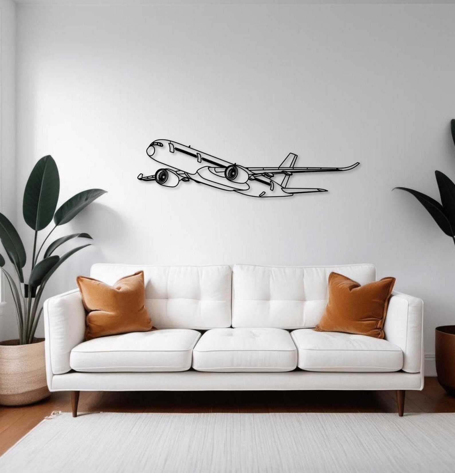 Airbus A350 Silhouette - Wall Art - Airplane Contour - 3D Printed ...