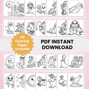 Digital Downloads for Kids Coloring Book PDF Digital Coloring Pages for ...