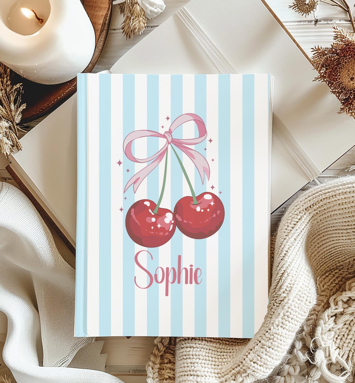 Personalized Cherry Coquette Diary for Teen Girl Gift for College ...