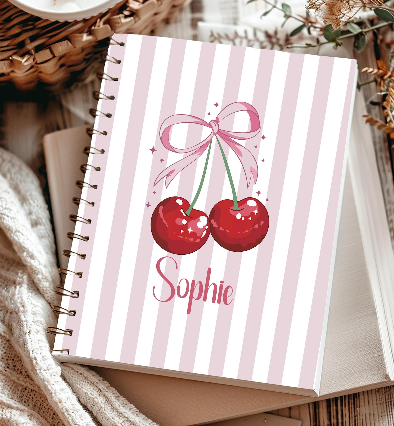 Personalized Cherry Coquette Diary for Teen Girl Gift for College ...
