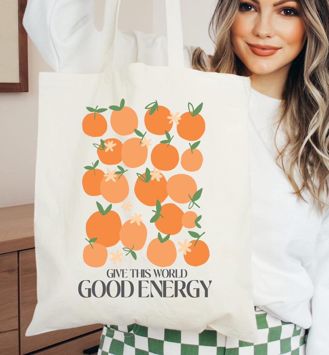 Citrus Blossom Tote Bag Cherry Design Canvas Bag for Teen Girl College ...