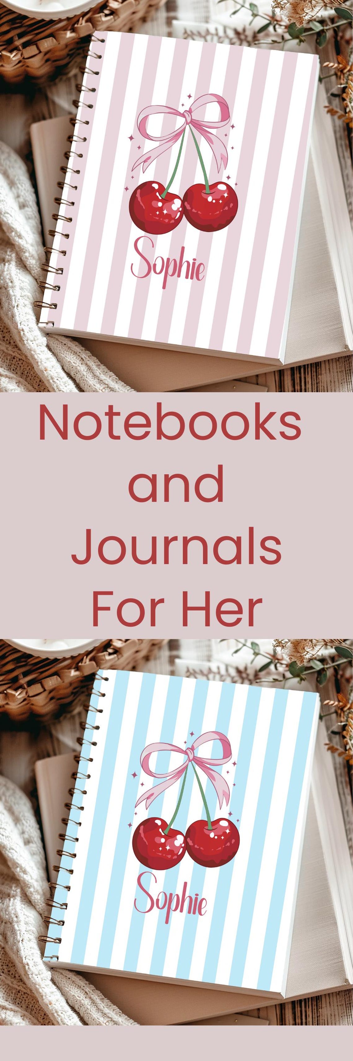 Personalized Cherry Coquette Diary for Teen Girl Gift for College ...