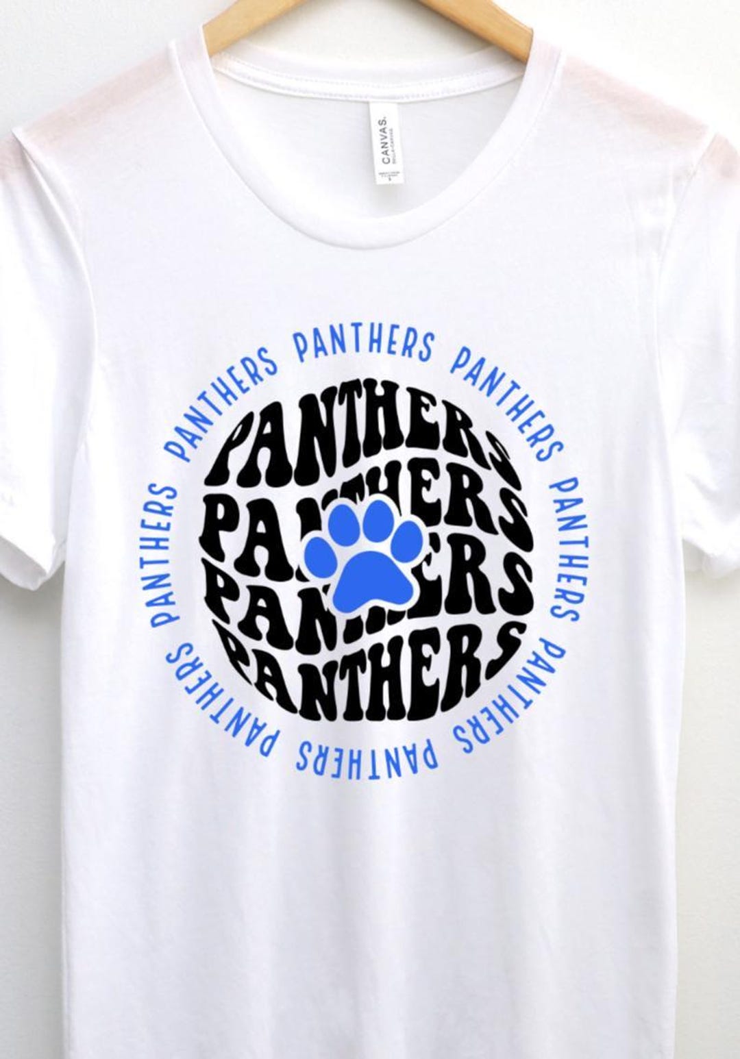 Panthers Wavy Text Circle Black Font DTF Transfers DTF4261 - Etsy