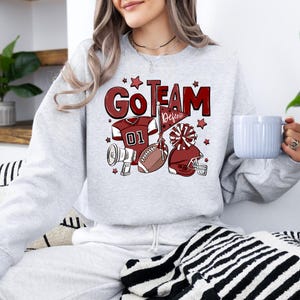 Go Team Football Collage DTF Transfer - Etsy