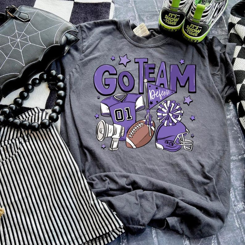 Go Team Football Collage DTF Transfer - Etsy