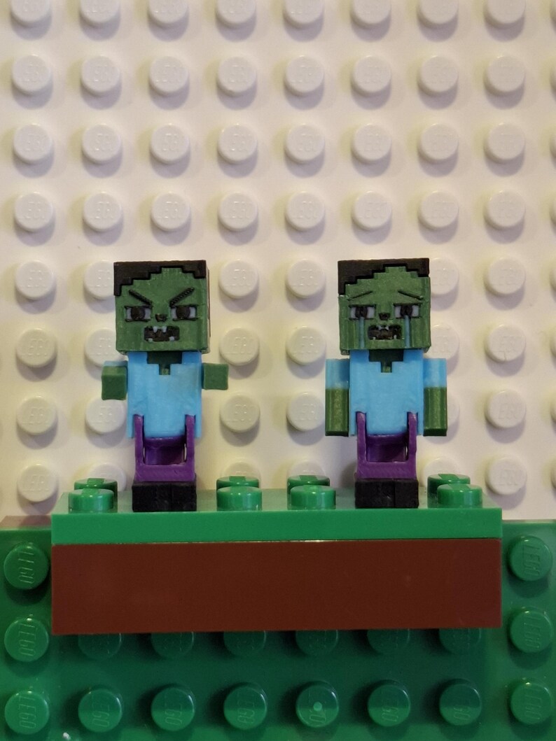 Minecraft-inspired Baby Zombie - Chicken Jockey, Angry and Crying - Etsy UK