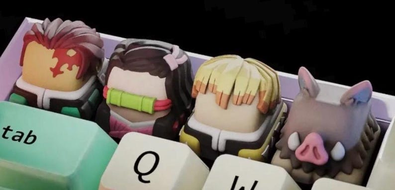 Custom 3d-printed Resin Demon Slayer Keyboard Cap – Anime-inspired ...