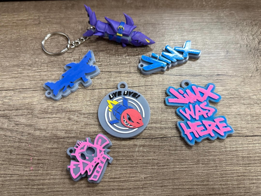 Arcane Inspired Jinx Keychain - Custom Handmade Keychain, Perfect Gift ...