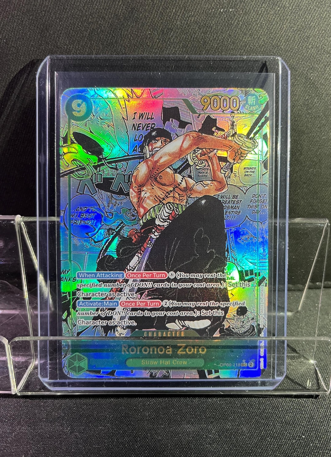 Roronoa Zoro OP06 Manga One Piece Card Game TCG HIGH QUALITY Custom ...