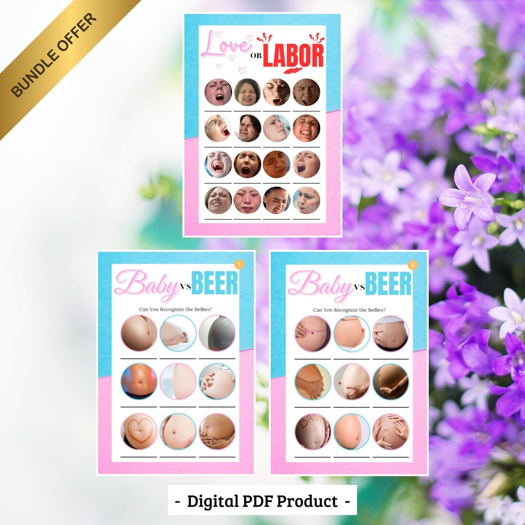 Baby Shower Game | Love or Labor? | English | Maternity Parties ...