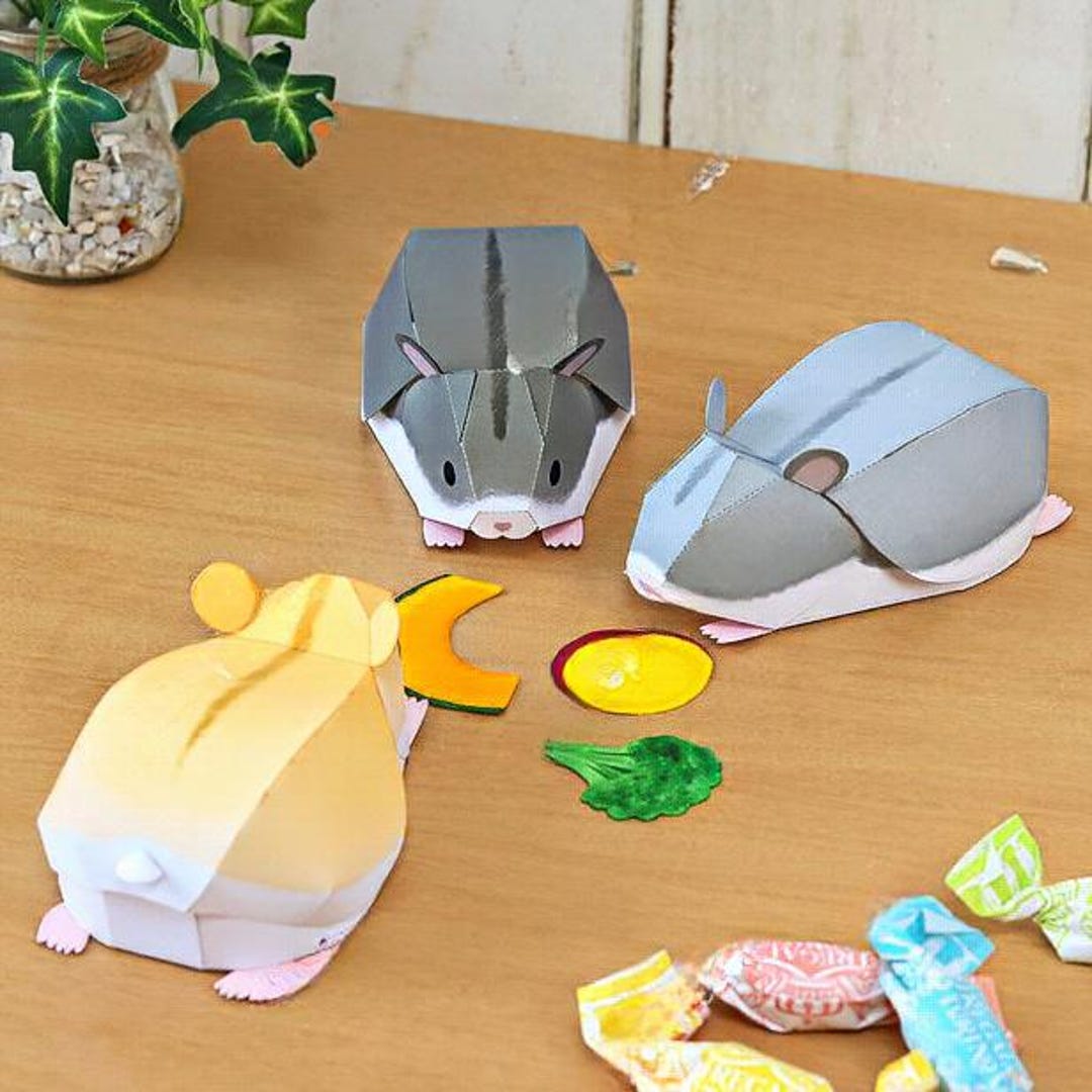 Adorable 3D Hamster Model Printable DIY Papercraft - Etsy UK