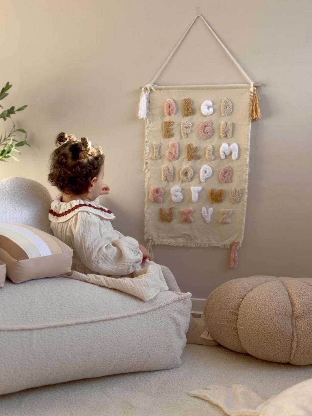 Natural Cotton Alphabet Wall Decoration – Add an Educational and ...