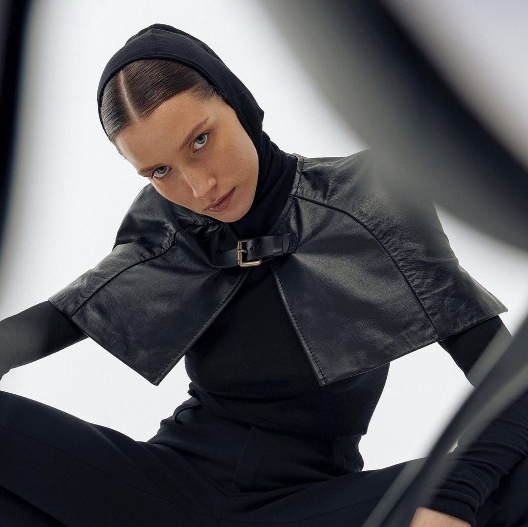 Real Leather Cape Womens, Leather Poncho Woman, Leather Cape Coat ...