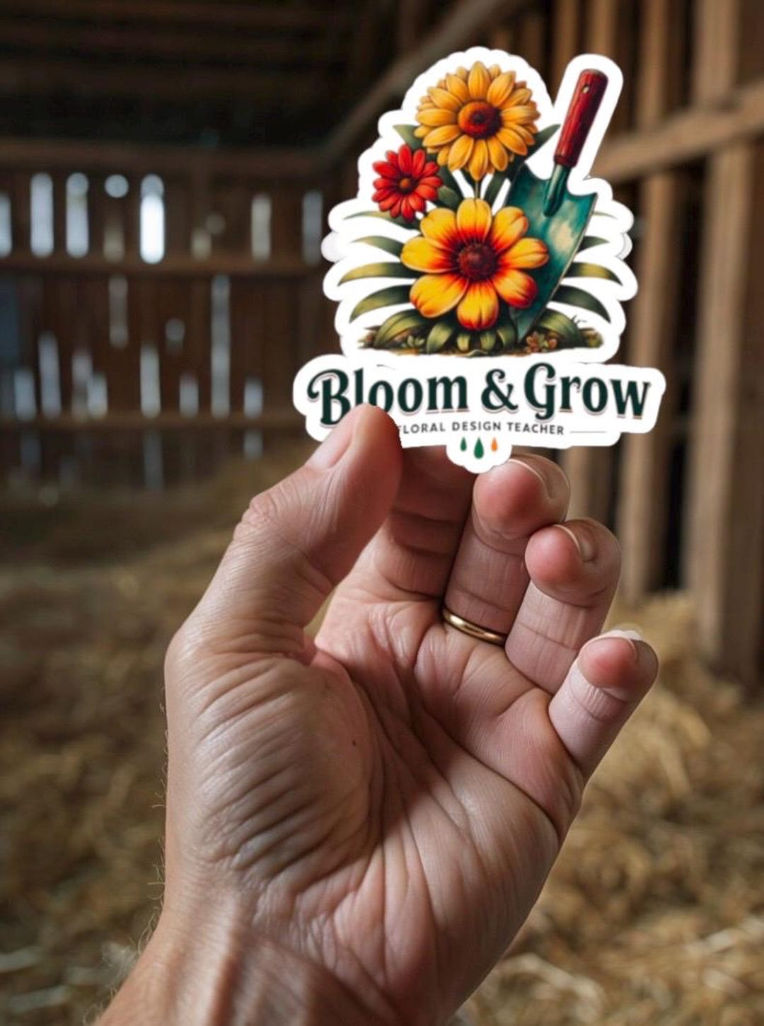 Bloom & Grow Sticker – Floral Design Teacher Gift for Ag Educators and ...