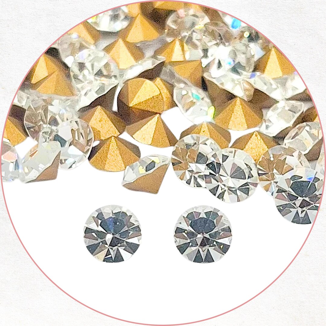 FULL FACTORY PACK of 144 Vintage SS34 Crystal Clear 7.07-7.27mm ...