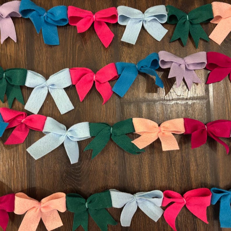 Customizable Bow Garland / Banner - Etsy