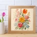 Square Floral Art Print: Botanical Wildflower Wall Art, Spring Flowers ...