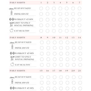 75 Soft Daily Habit Tracker Template | Daily 75 Hard Tracker | 75 Soft ...