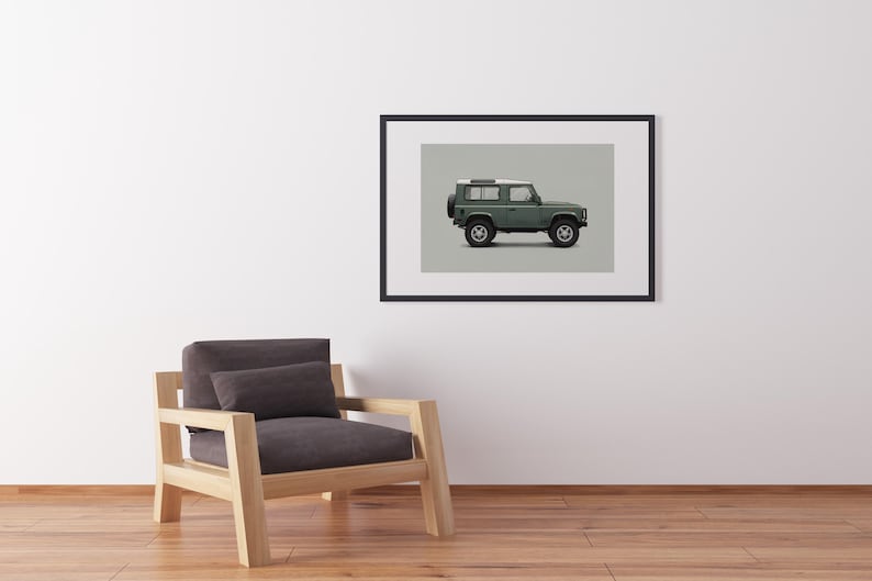 1995 Land Rover Defender 90 Watercolor Illustration | Minimalist ...