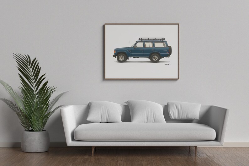 1985 Toyota Land Cruiser FJ60 Illustration – Overland Wall Art (digital ...