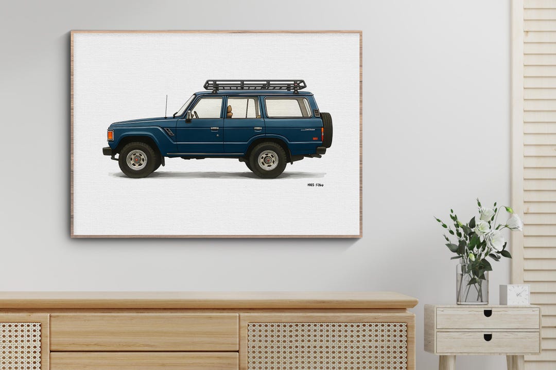 1985 Toyota Land Cruiser FJ60 Illustration – Overland Wall Art (digital ...