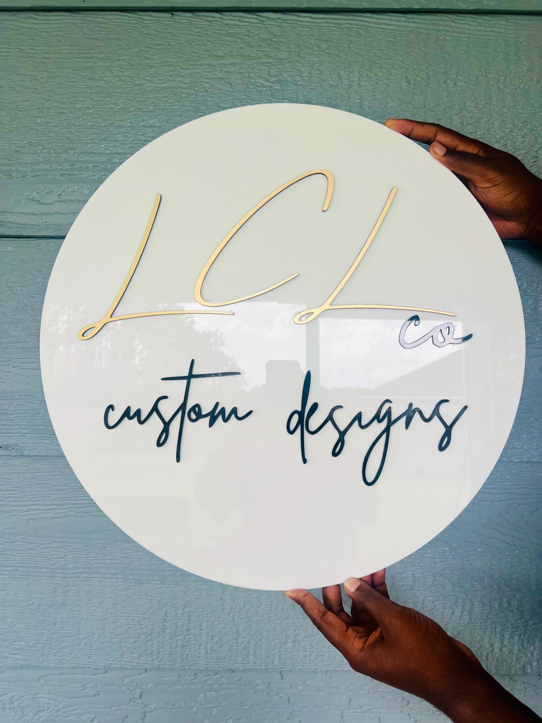 Custom Round Business Logo Sign, 3D Door Wall Sign, Custom Logo Acrylic ...