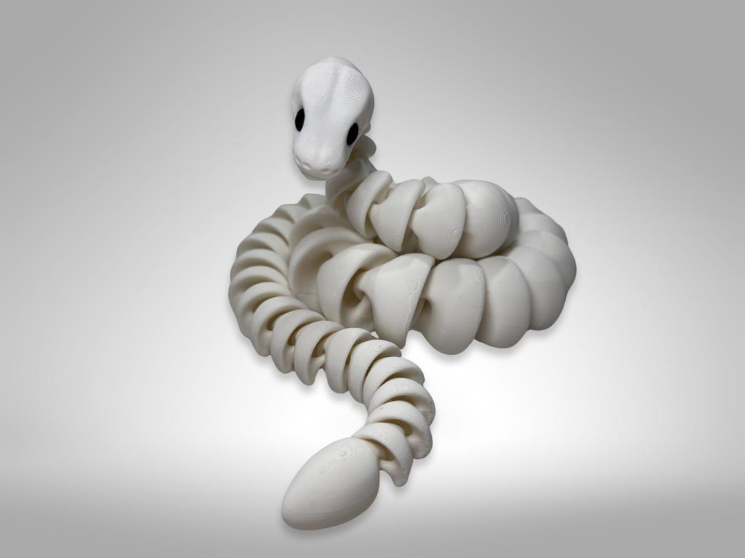 Articulated Ball Python Fidget Toy, 3D Printed Flexible Snake, Sensory ...