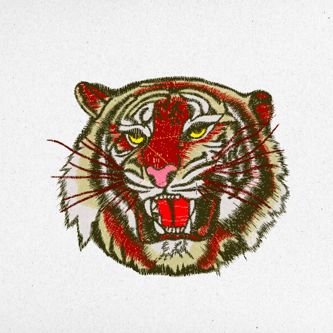 Tiger Embroidery Design - Digital Machine Embroidery File | Instant ...