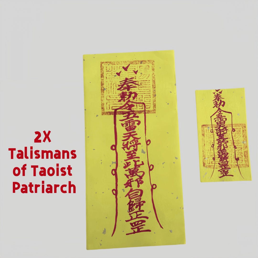 2X Talisman for Taoist Patriarch,authentic Blessed Traditional Taoist ...