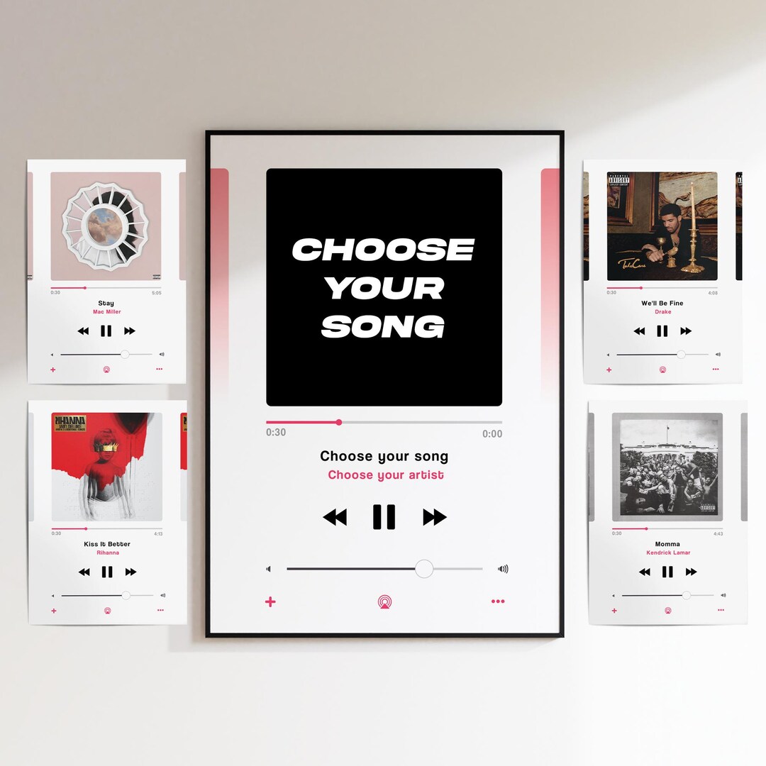 Personalized Music Poster Custom Playlist Art Print, Personalized Music ...