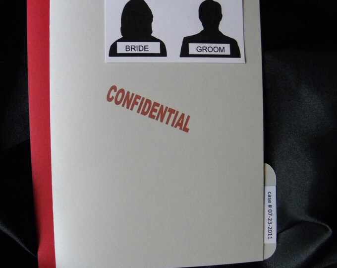 Police File Wedding Invitation Suite - Fun and Unique - Etsy