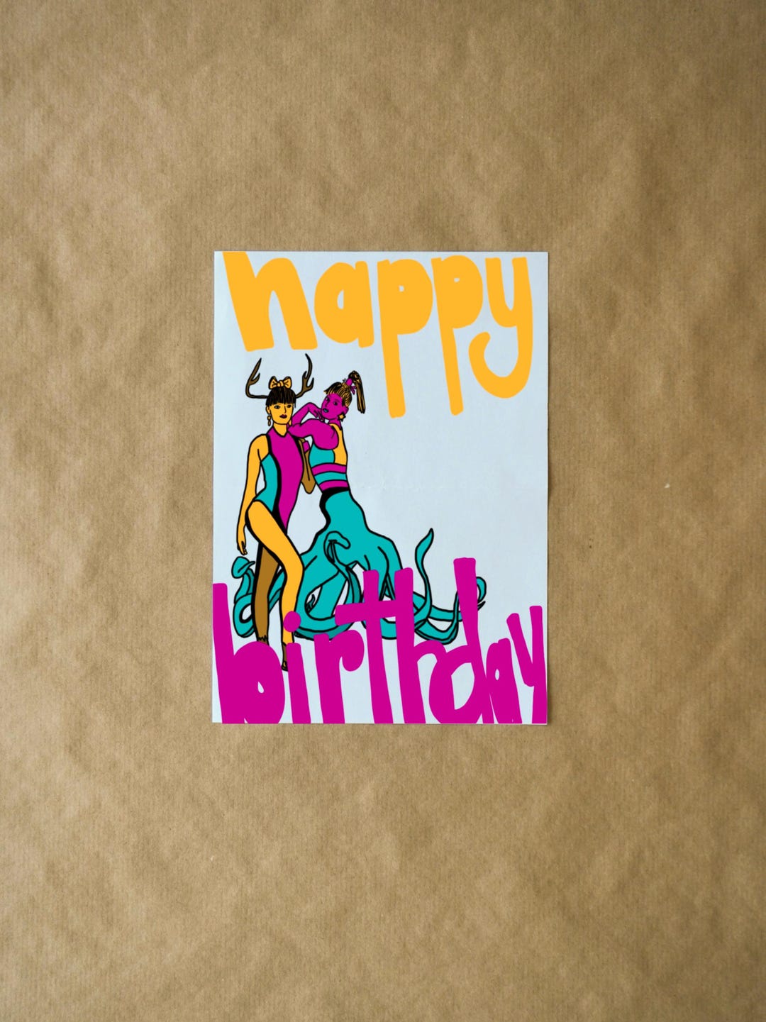 Chimera Happy Birthday Card Fun Greek Mythology Card for Kids, Friends ...