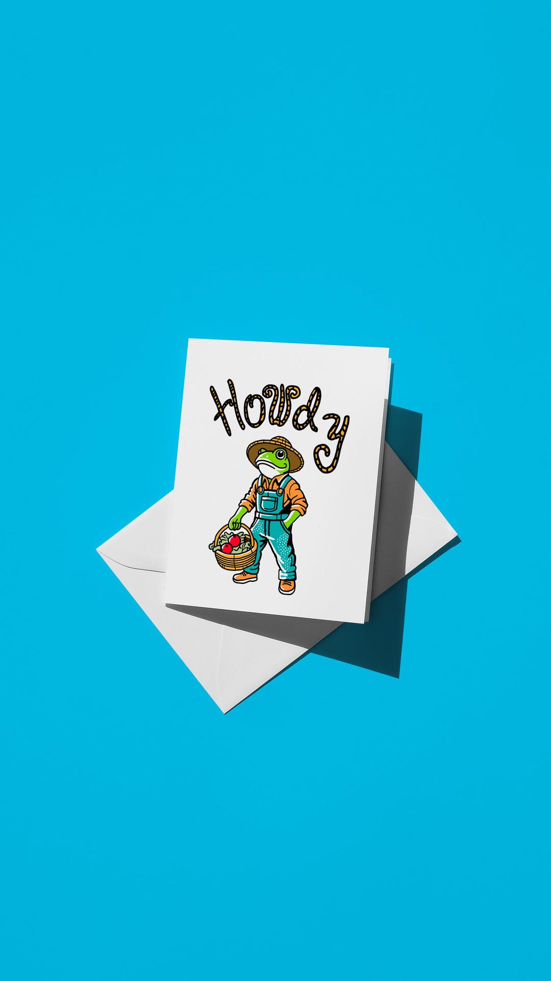 Howdy Frog Gardener | Funny Greeting Card - Cute Art Card and Unique ...