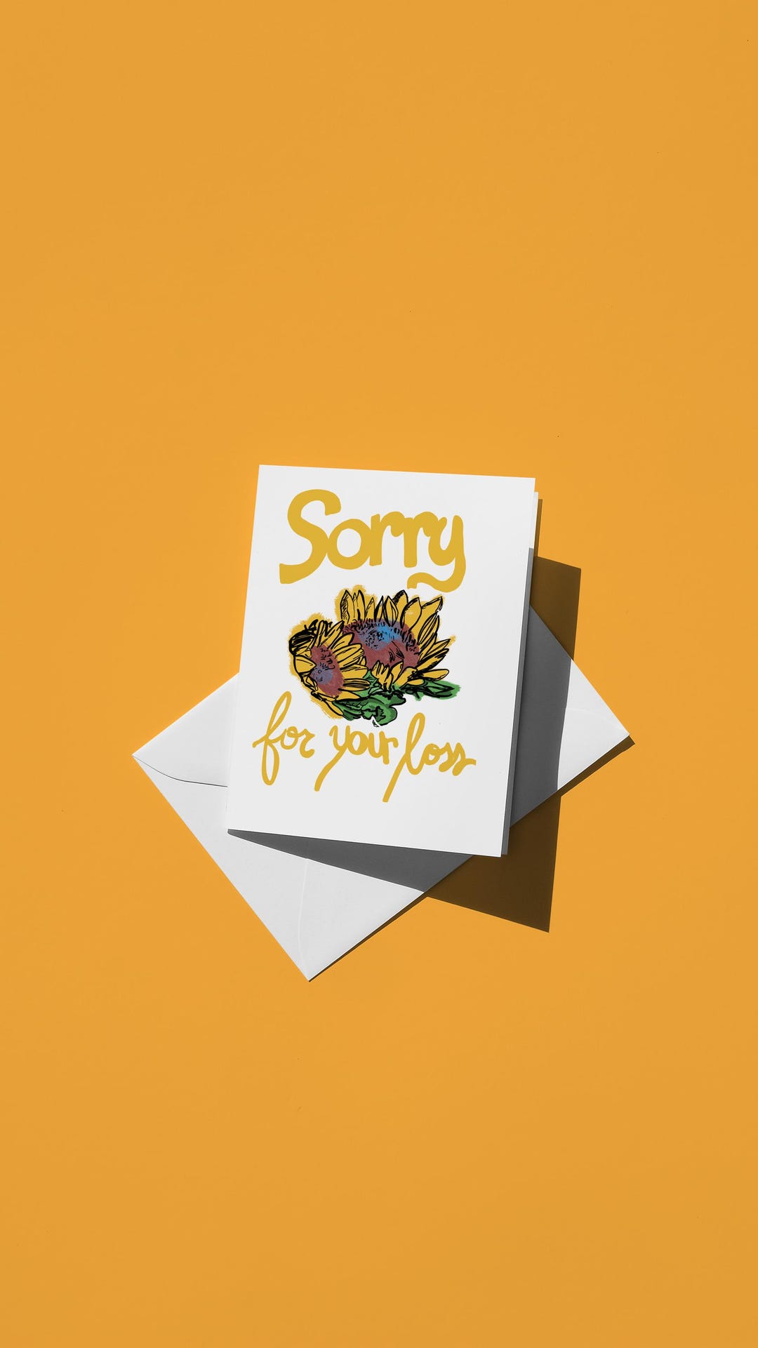 Sorry for Your Loss Sunflower Sympathy Card, Thoughtful Comfort for ...