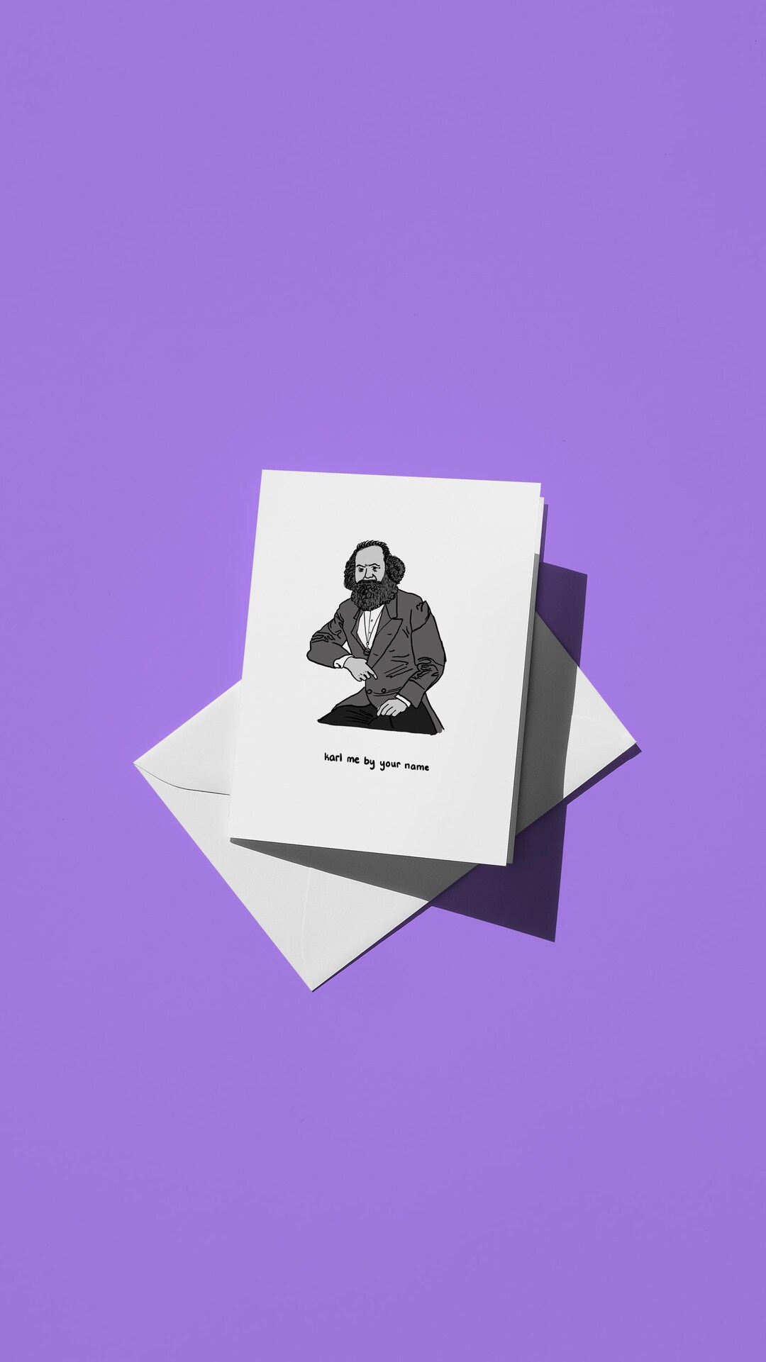 Marxist Valentine's Card | Funny Karl Marx Pun | LGBTQ Illustration ...