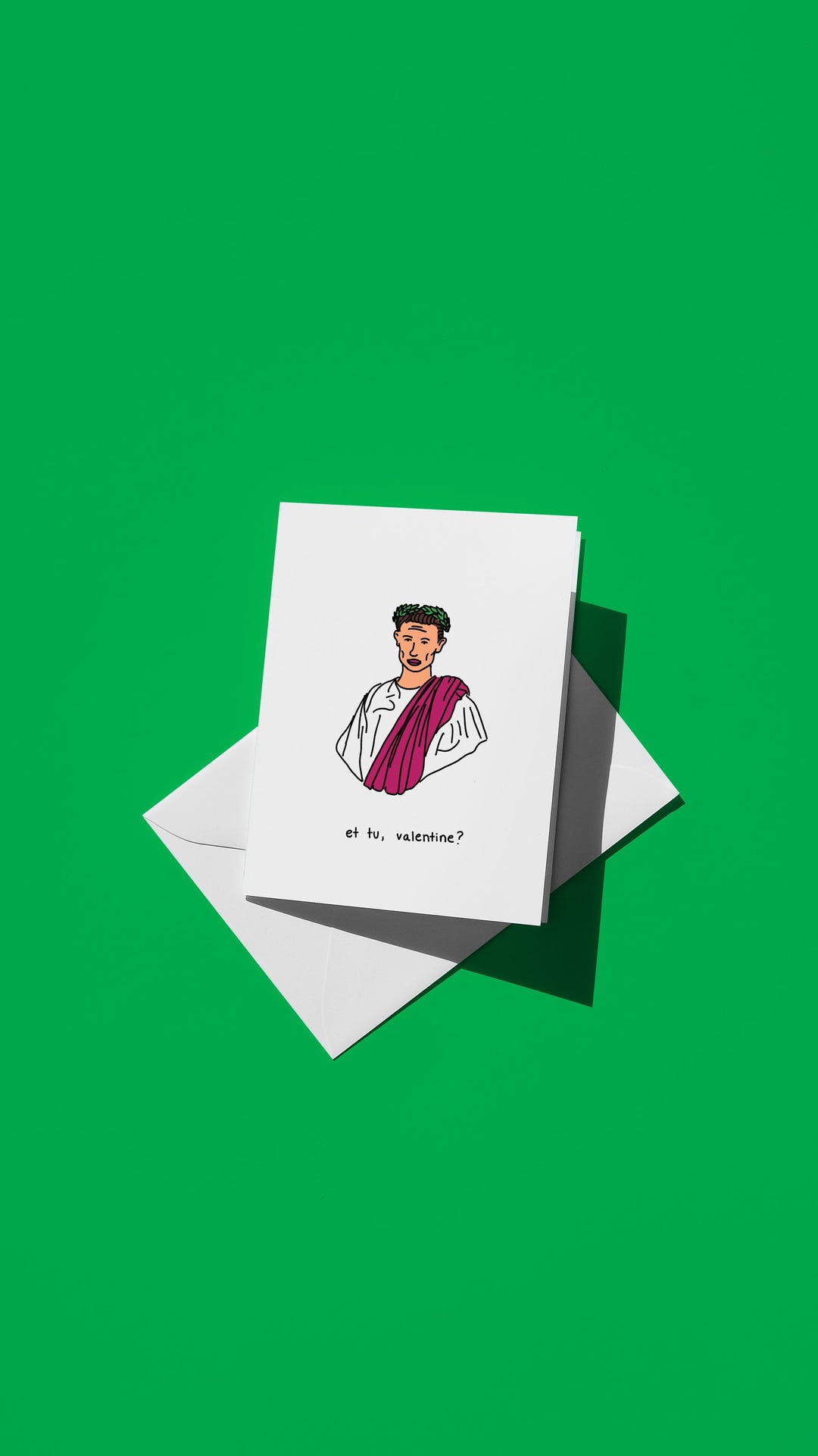 Caesar Valentines Day Card - Funny Roman Empire Pun Greeting Card for ...