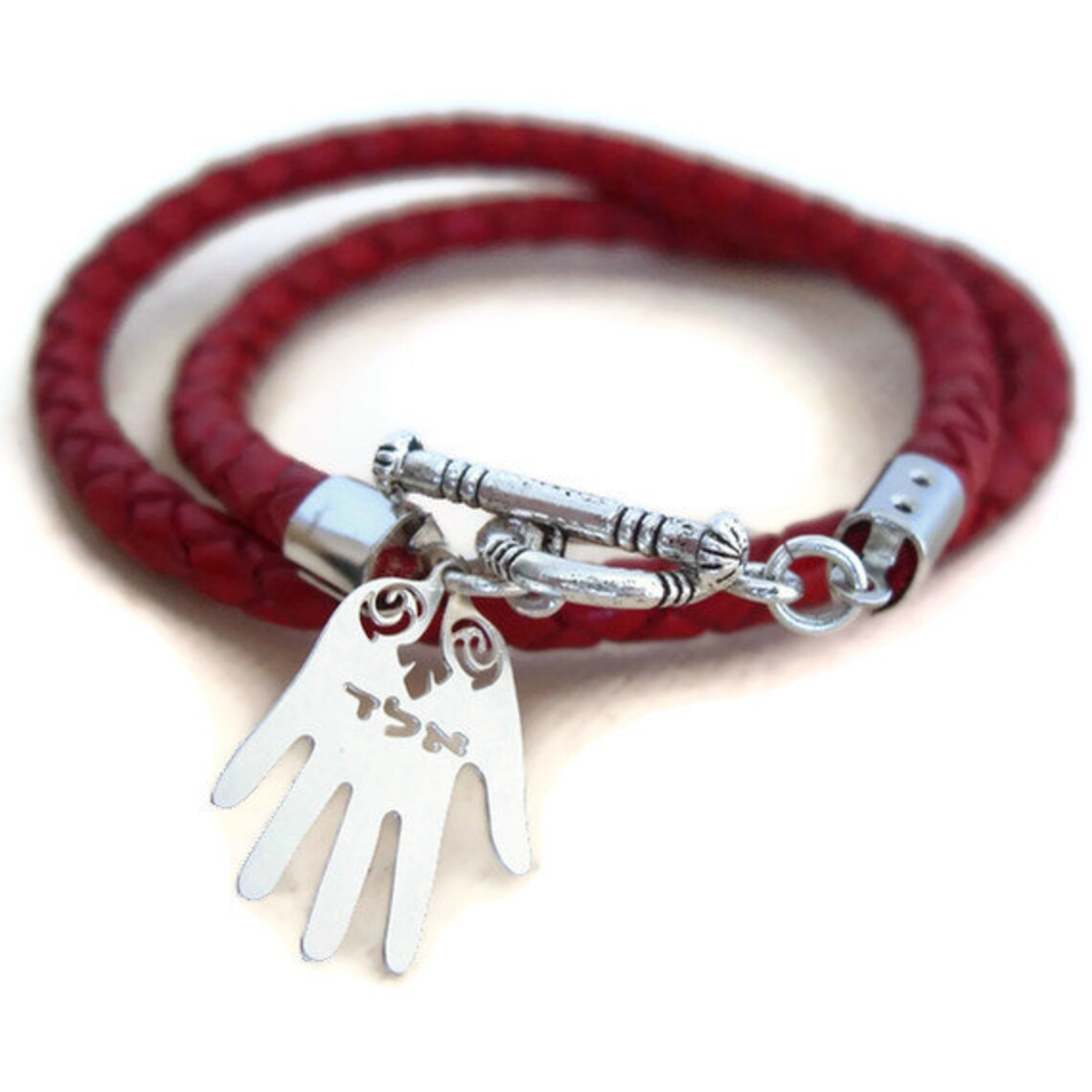 Black Leather and 18k Gold Kabbalah Bracelet & Protection - Etsy