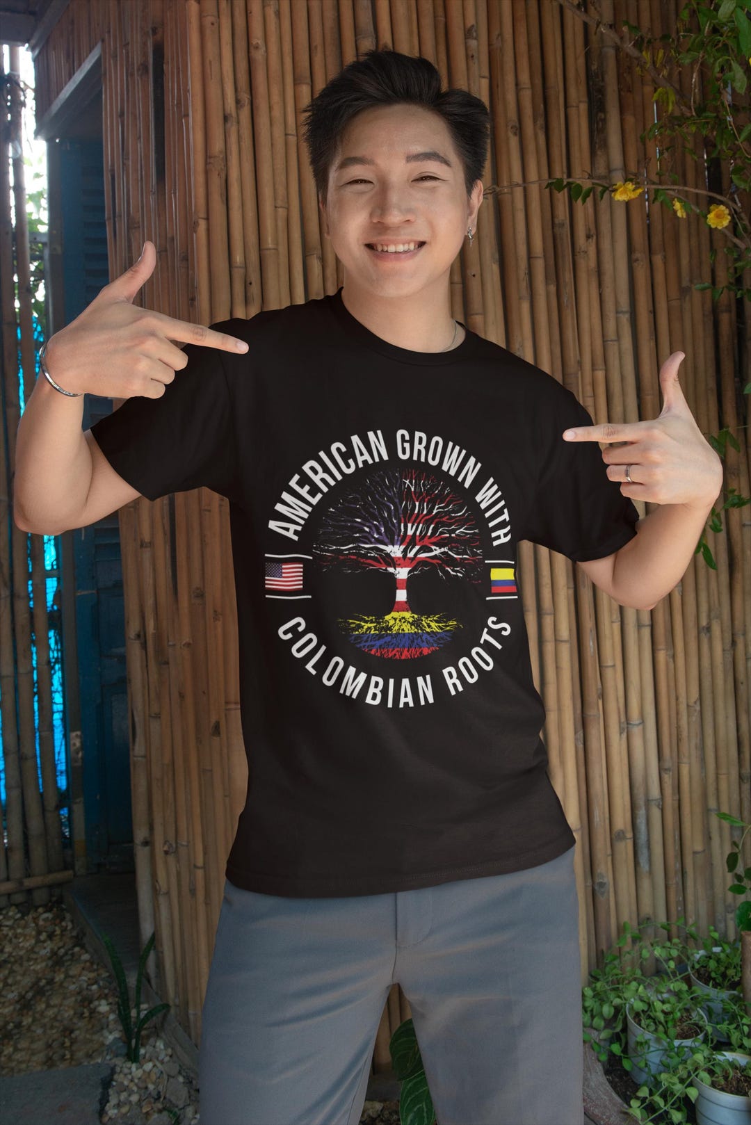American Grown Colombian Roots Shirt, Colombia Heritage Tee, Patriotic ...