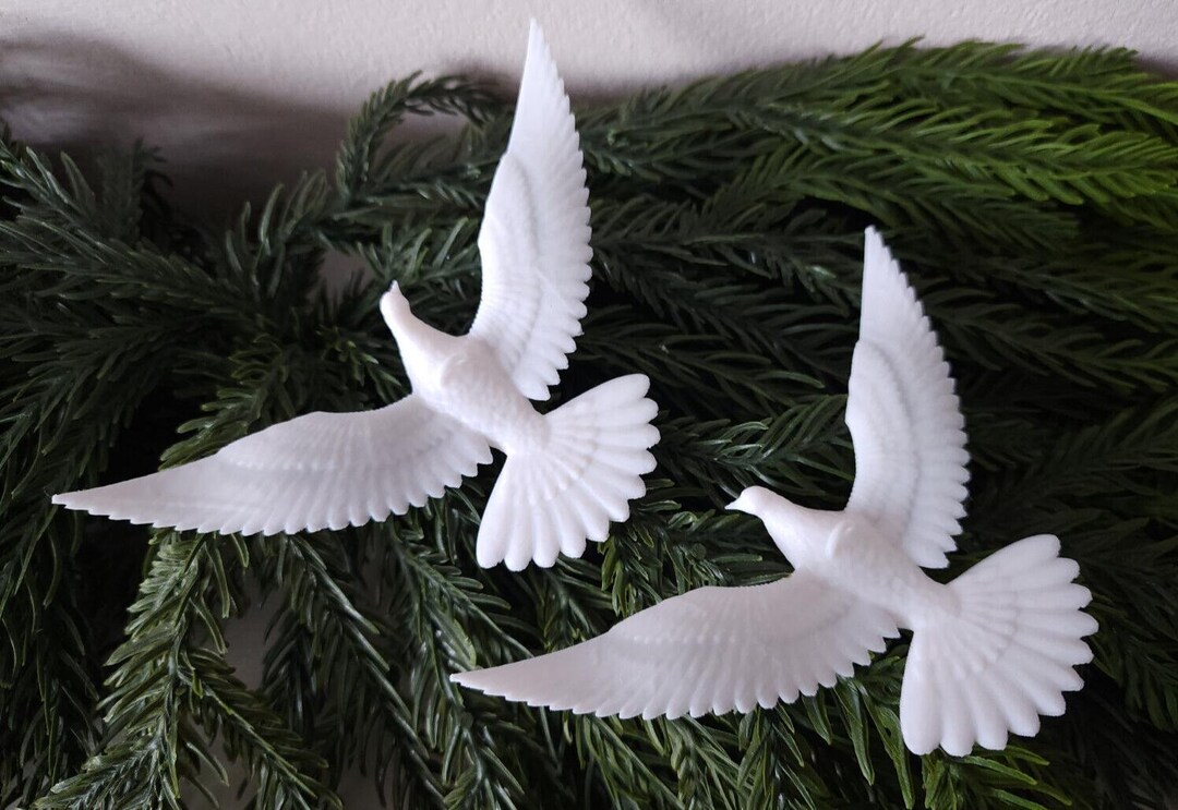 Friendship Turtle Dove Christmas Decorations - PAIR - 3D Printed - Etsy